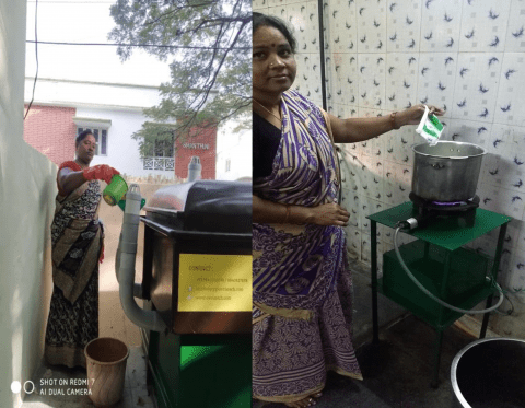 Treating food waste at source and reducing dependency on cooking fuel ...